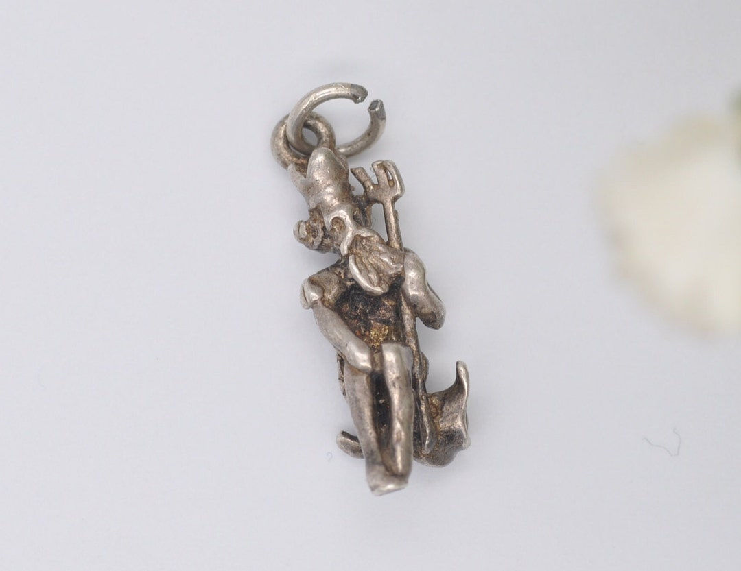 Vintage Silver Poseidon / Neptune Charm - God / Water / Sea / Roman ...