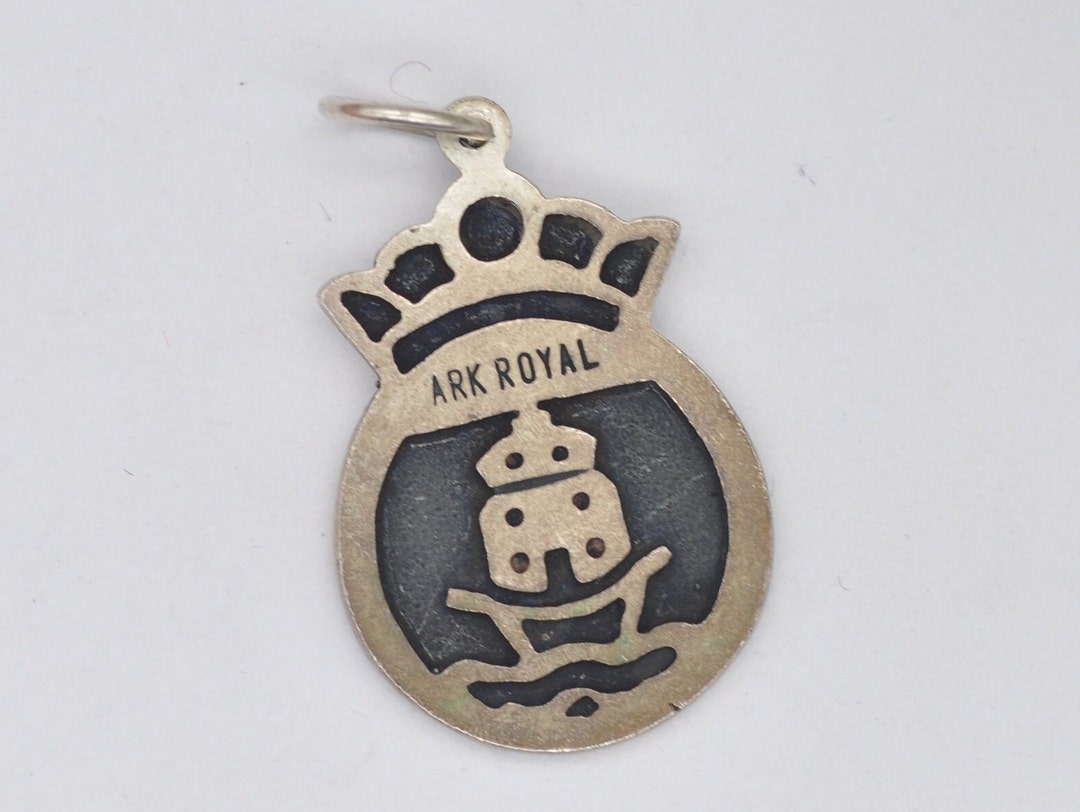 Vintage Sterling Silver Ark Royal Souvenir Charm / Pendant - HMS ...