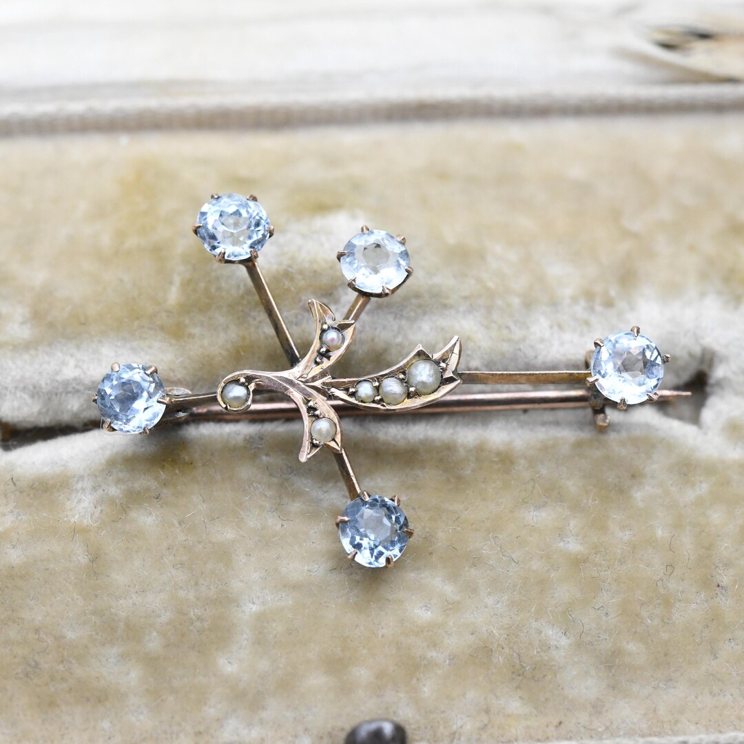 Antique 9ct Gold Southern Cross Constellation Brooch With Seed Pearls ...