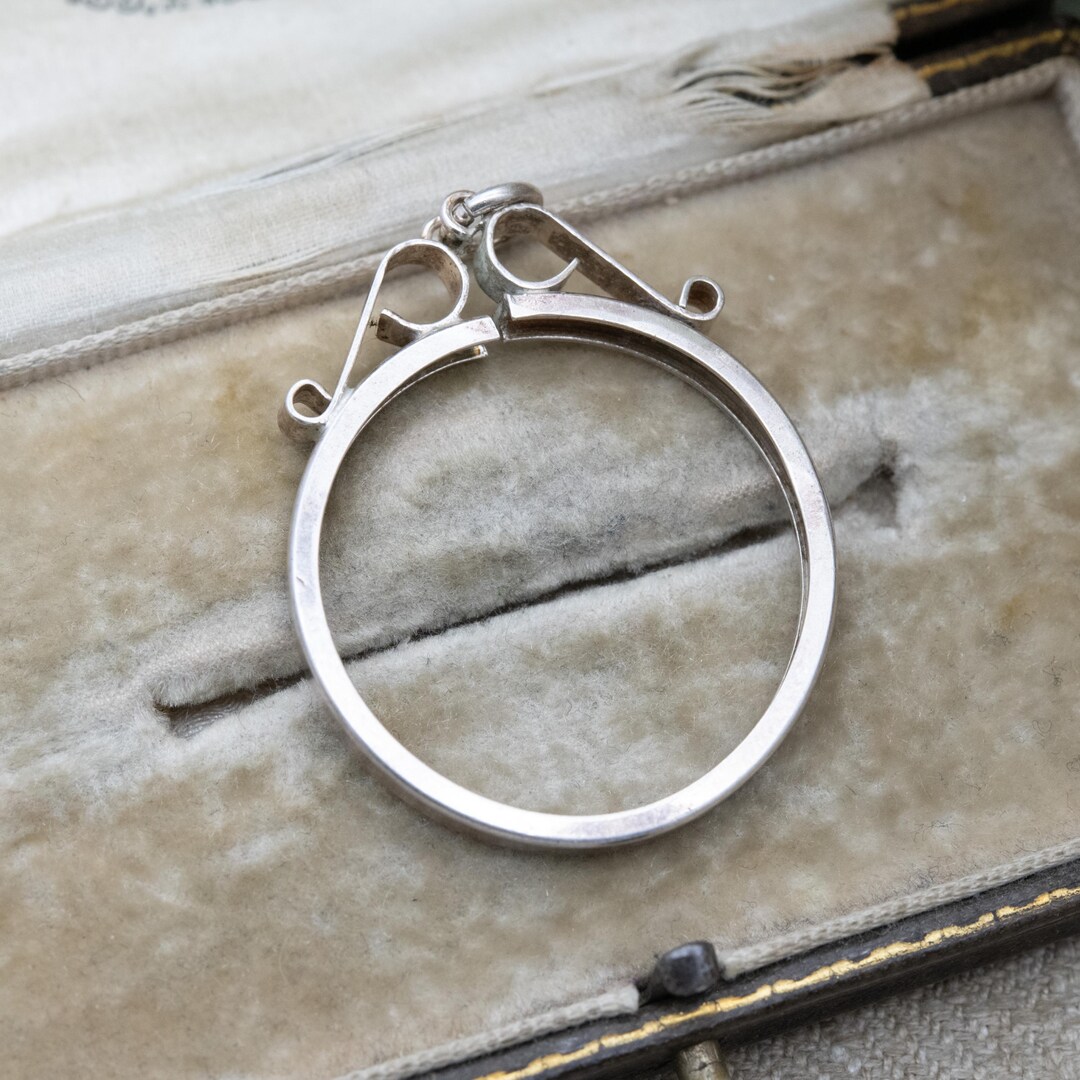 Vintage Sterling Silver Coin Mount Pendant 1970s – for Half Crown ...