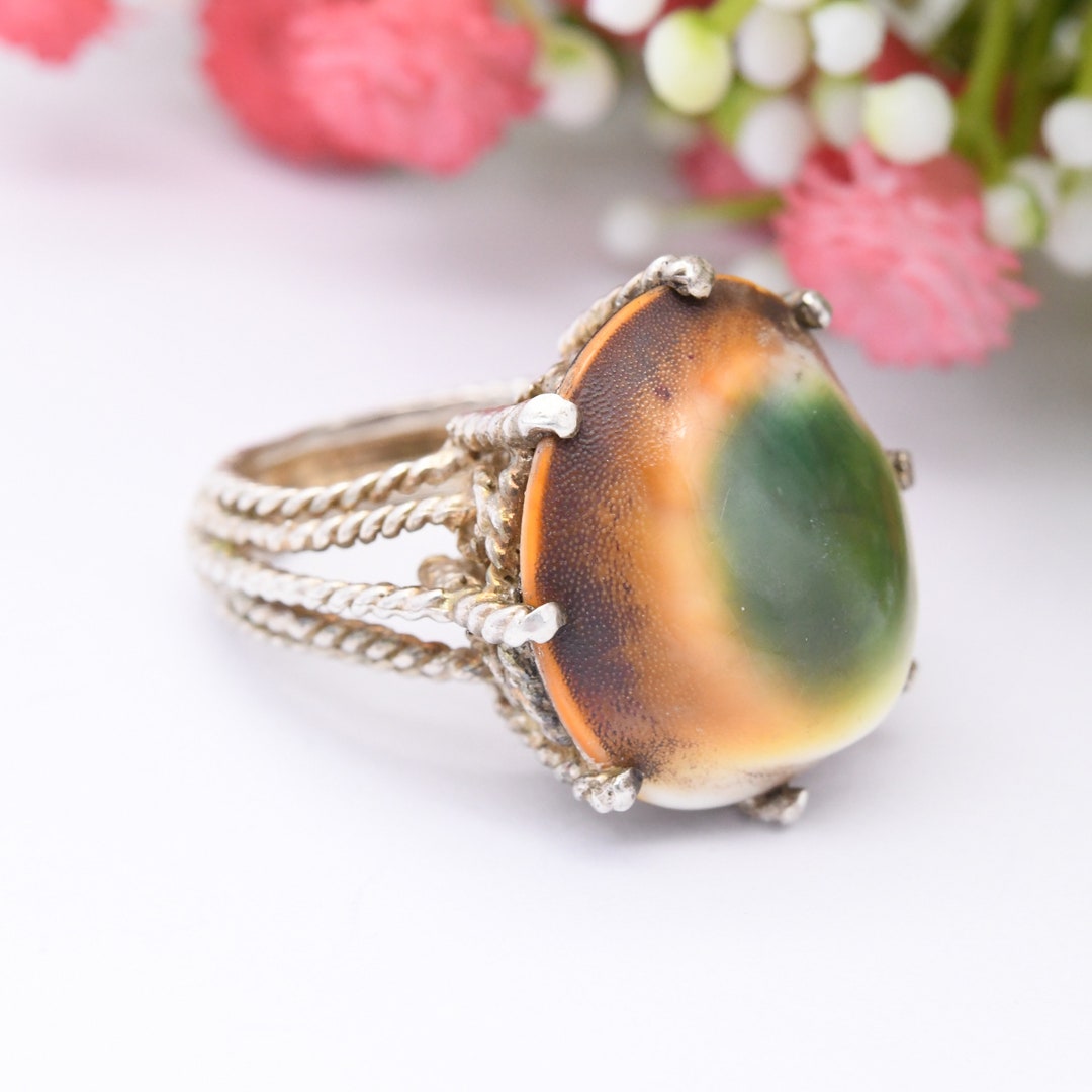 Vintage Sterling Silver Operculum Ring 1976 by Paul Edward Bunn ...