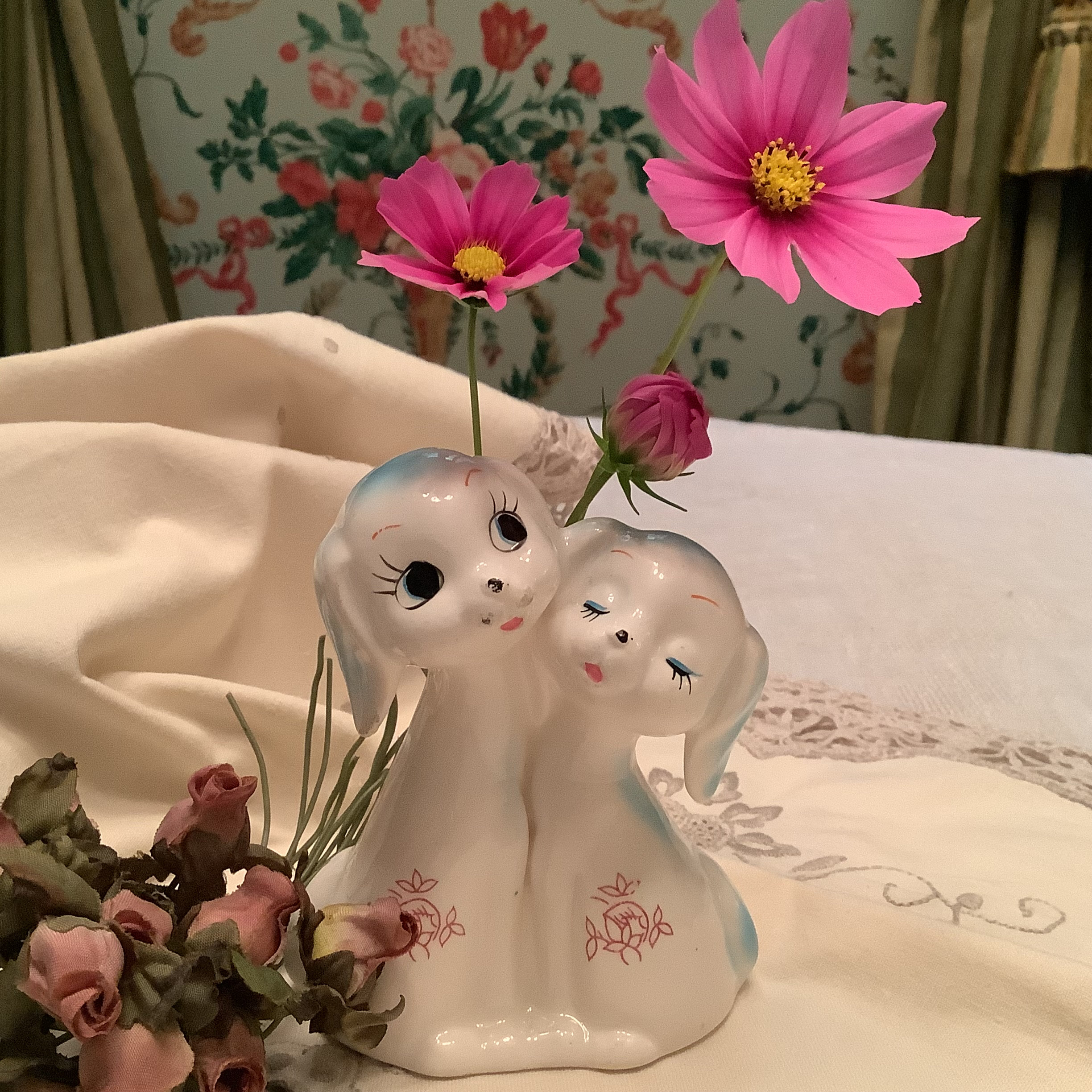 Vintage Kitsch Japan Kitty Vase 1950s Japanese Cats - Etsy