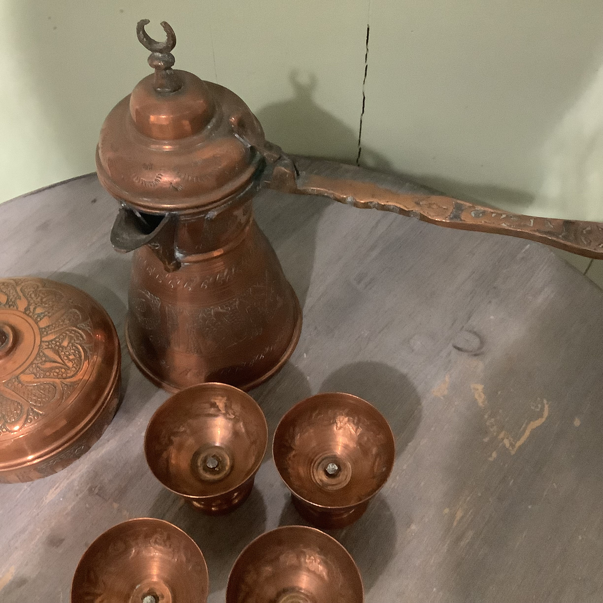 Vintage Middle Eastern Turkish Coffee Service in Copper - Etsy