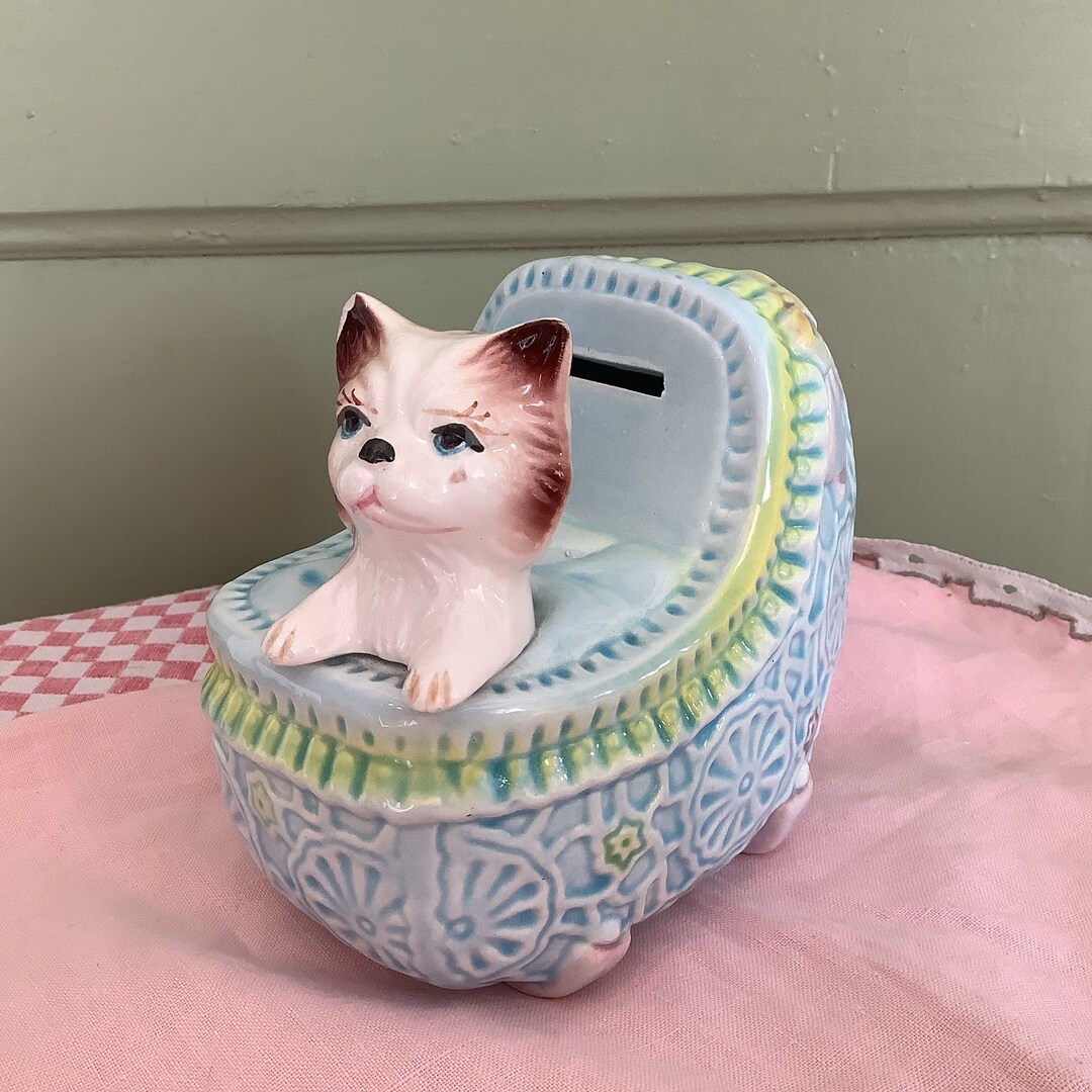 Vintage Retro Ceramic Childs Money Box, Nursery Gift, Piggy Bank, Decor ...