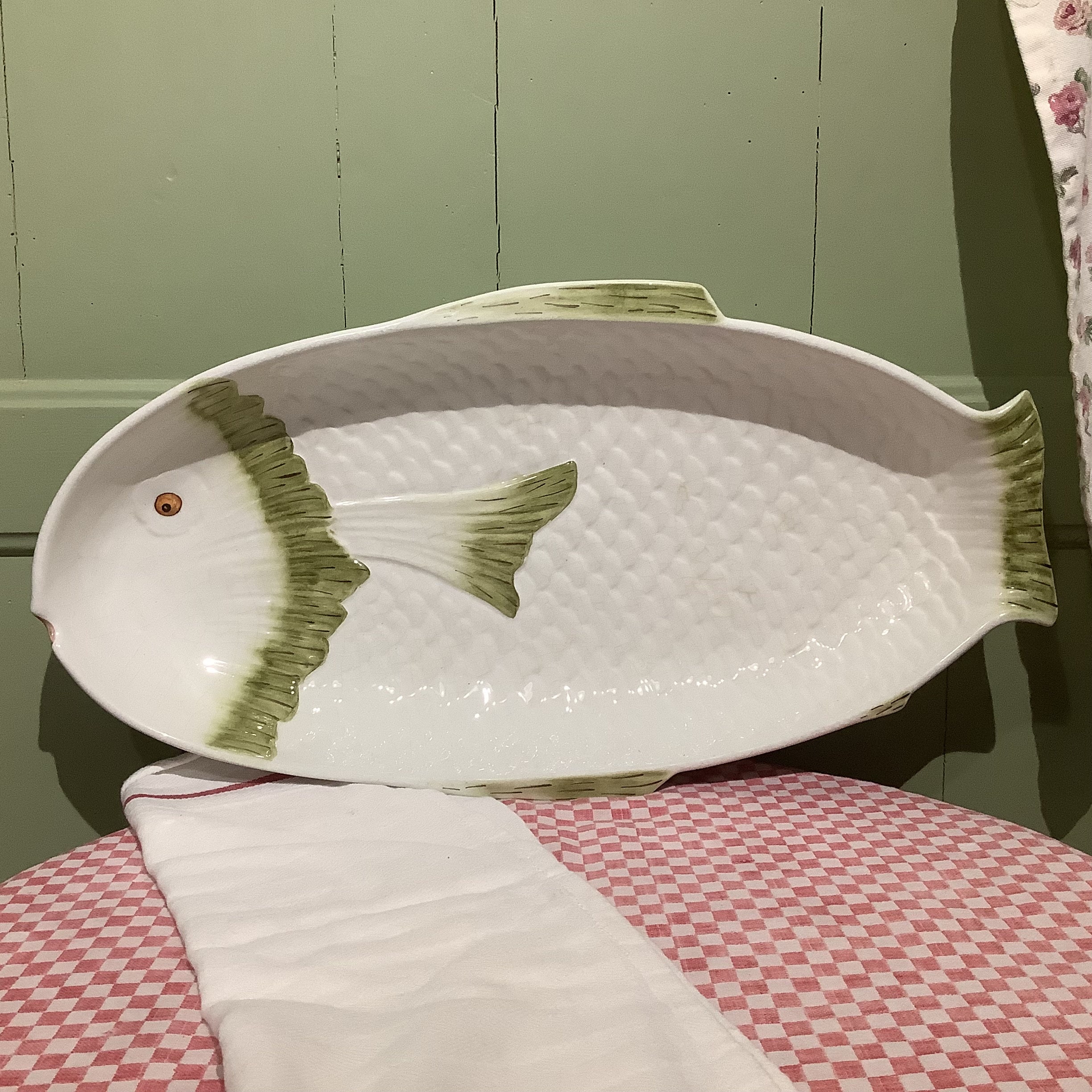 Italian Vintage Ceramic Fish Design Serving Platter, Made in Italy ...