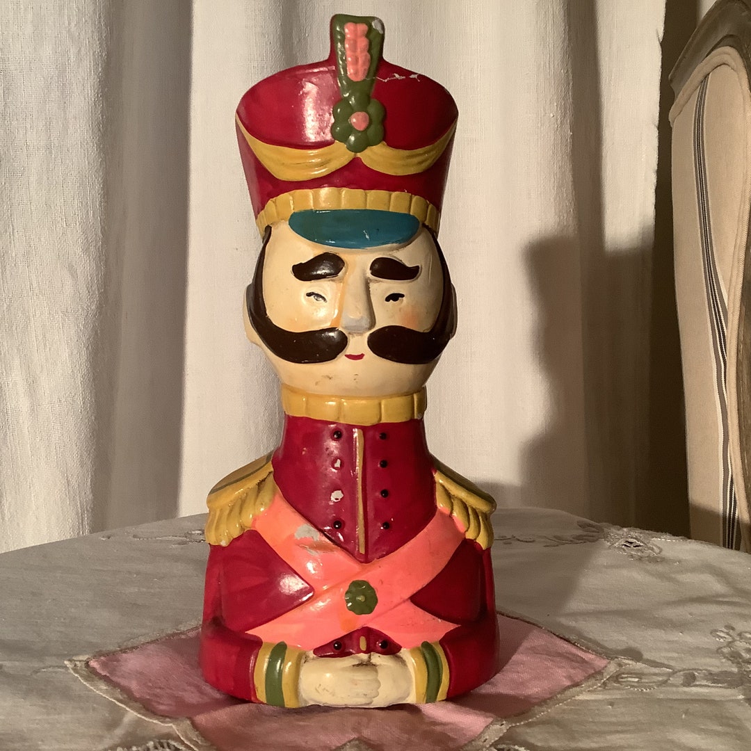 Vintage French Soldier Money Box, Hand Painted, French Decor, Piggy ...