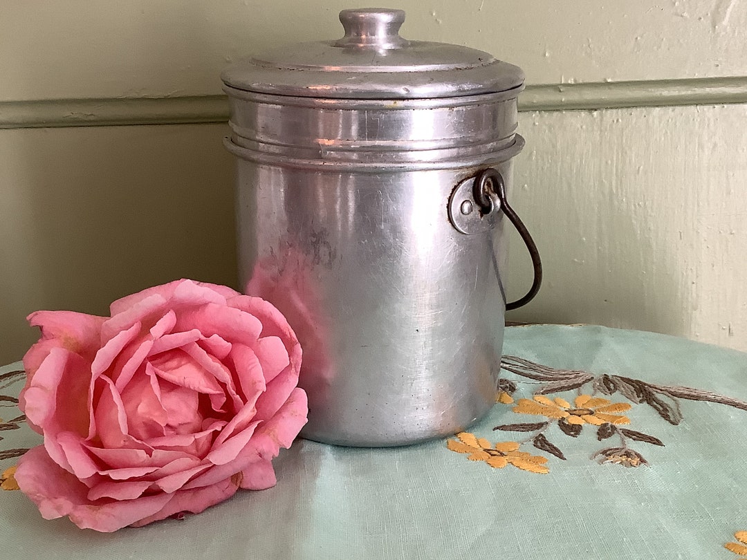 Vintage French Canteen Double Deck Lunch Box With Handle. Mess Tin ...