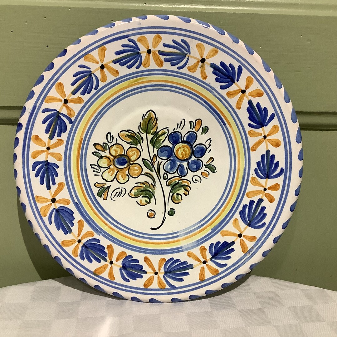 Portugal Hand Painted Pottery Plate, Wall Hanging Plate, Collectible ...