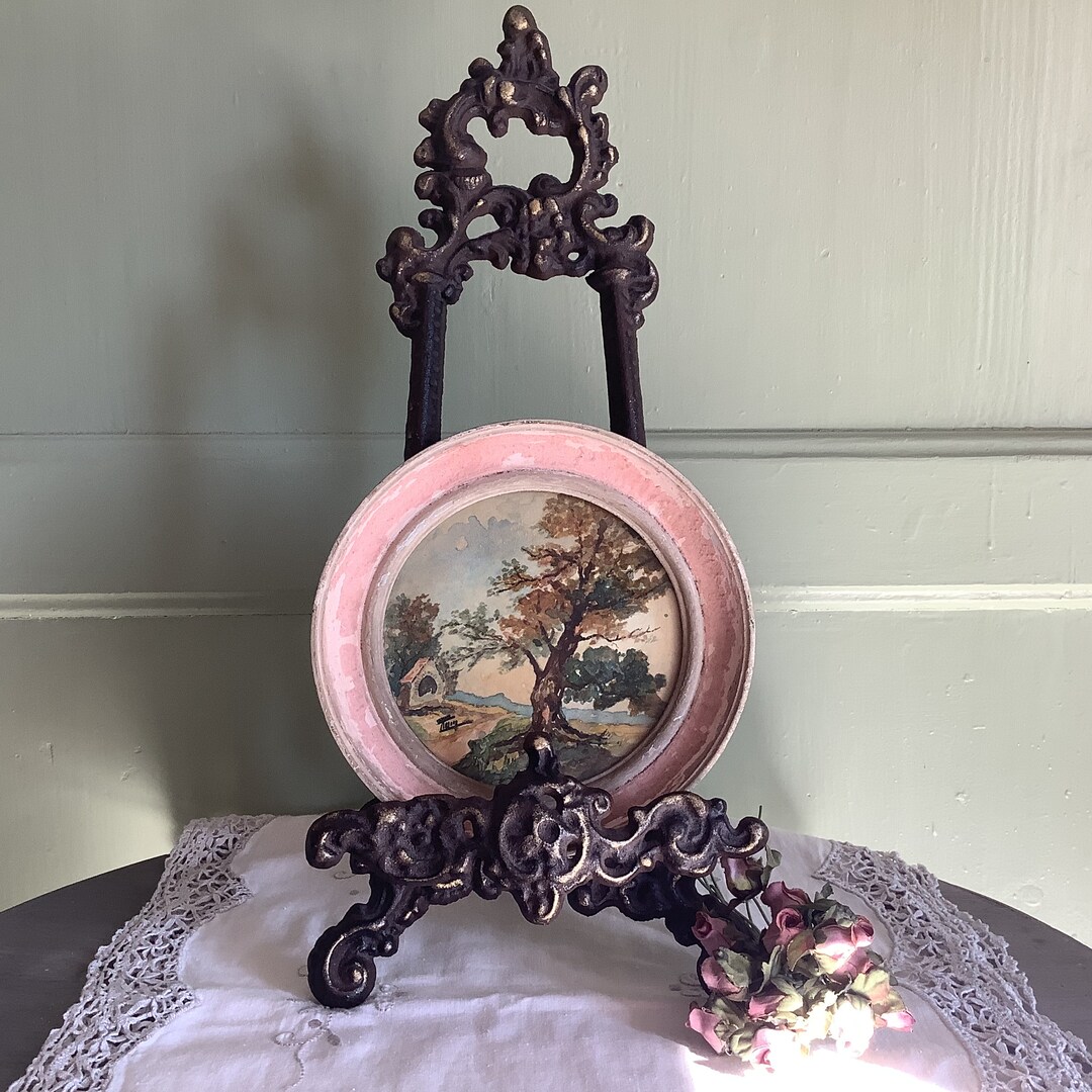 French Vintage Cast Iron Easel Painting Stand Menu Stand - Etsy