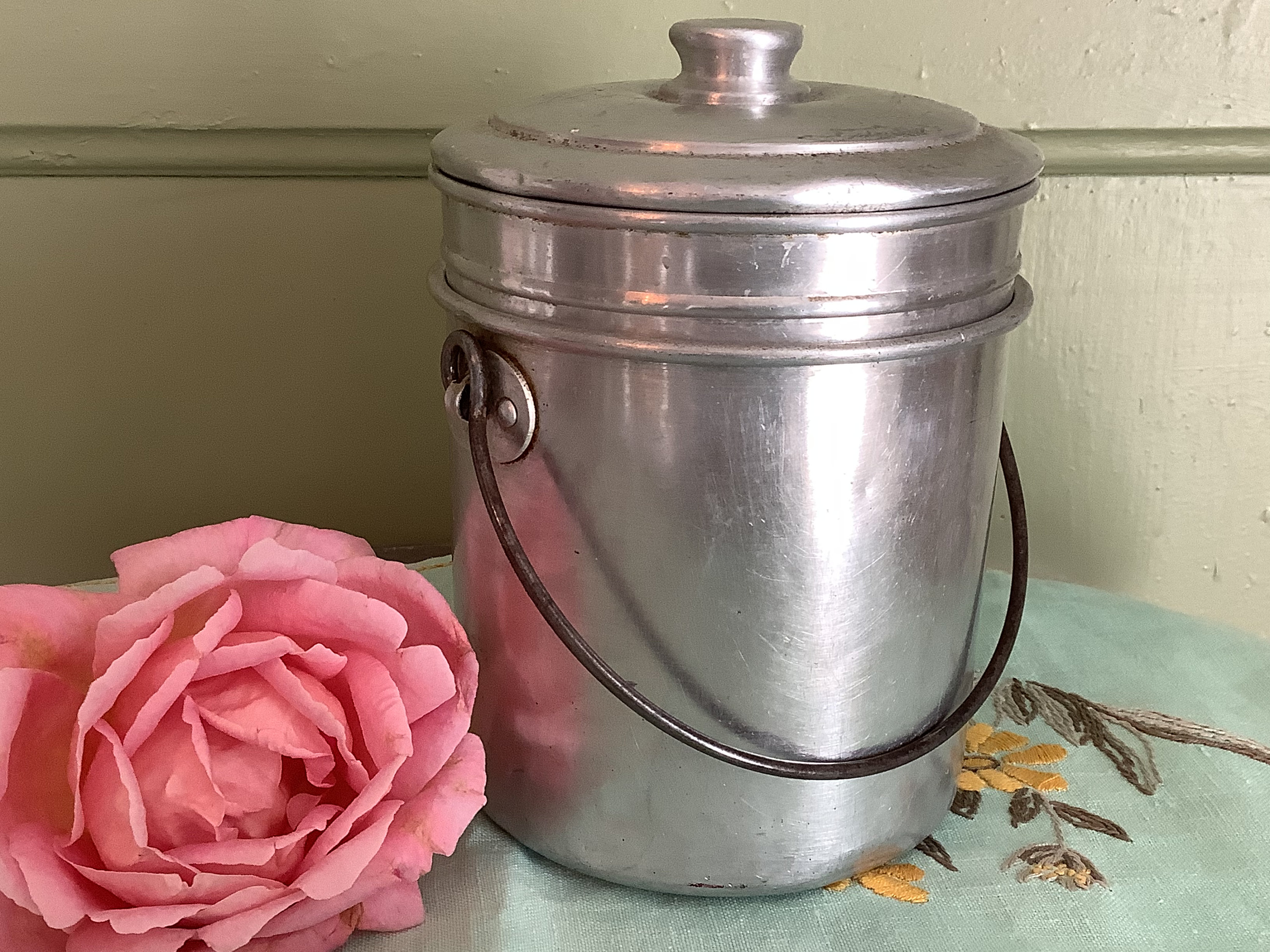 Vintage French Canteen Double Deck Lunch Box With Handle. Mess Tin ...