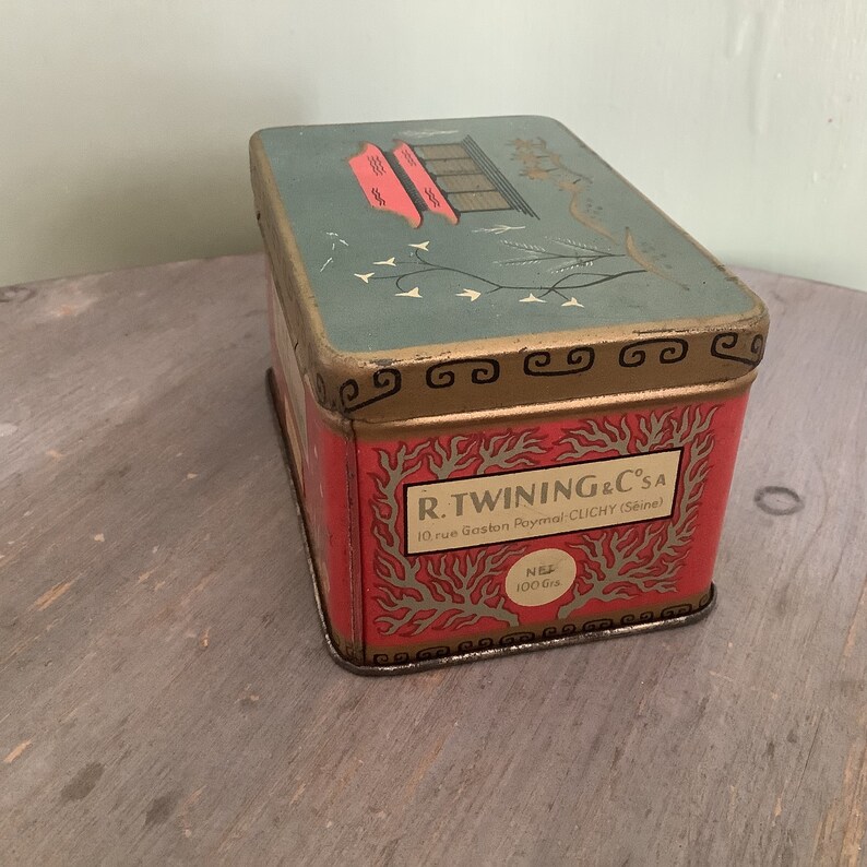 Vintage Twining Darjeeling Tea Tin: French Floral Canister - Etsy