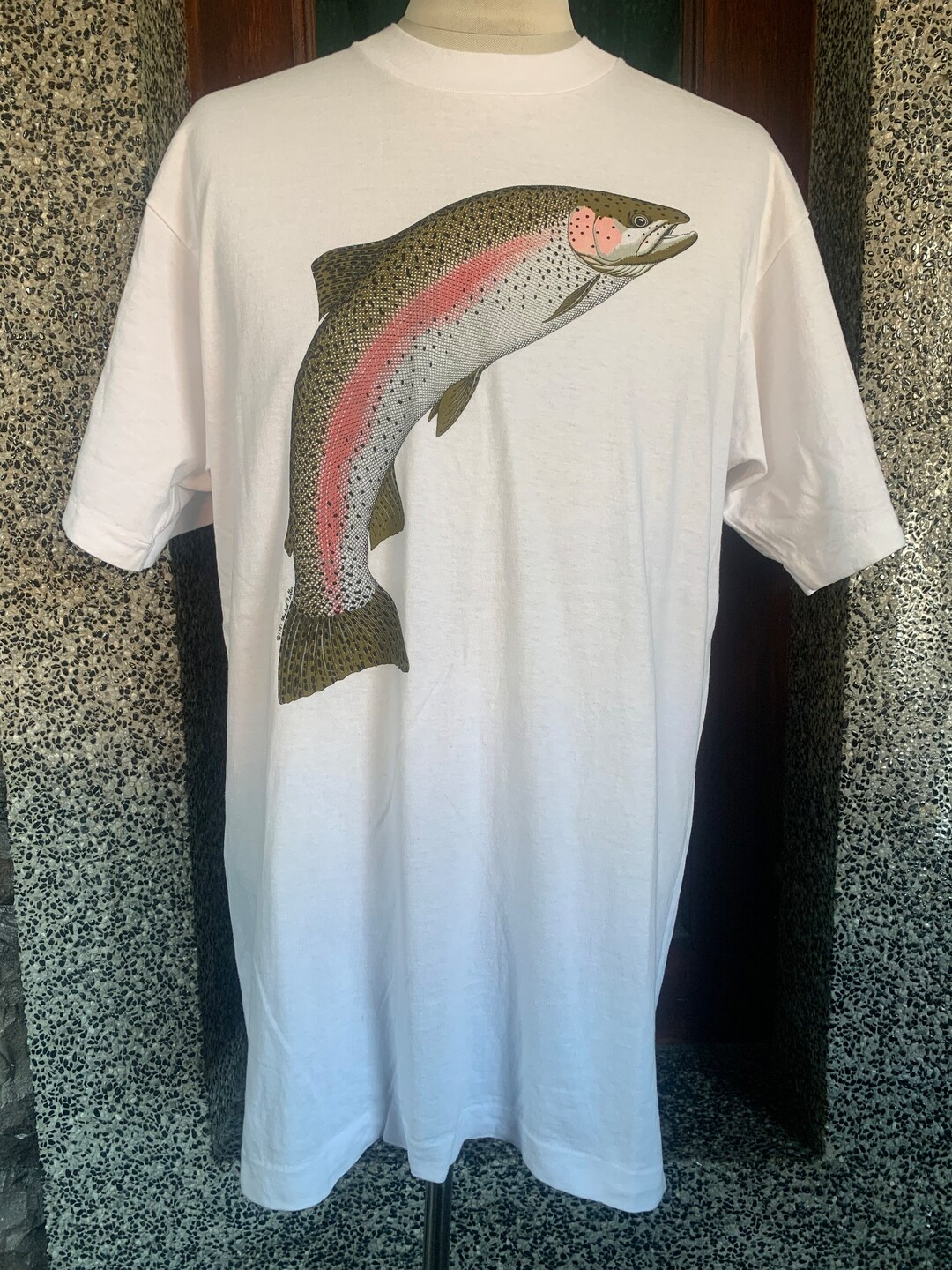 Vintage 90s MICHAEL FELBER Salmon Graphics Art T Shirt - Etsy