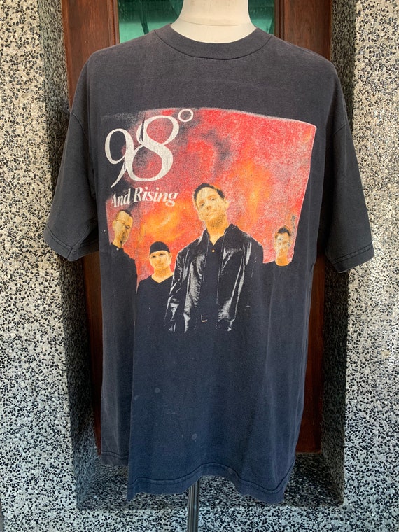 Vintage 98 Degrees And Rising Heat It Up Tour T shirt - Gem