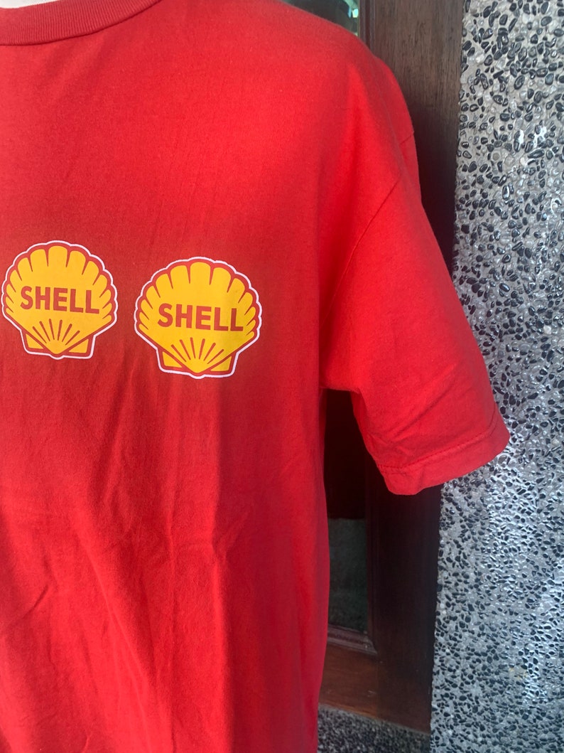 Vintage 90s Shell Oil Gas Logo T-shirt - Etsy