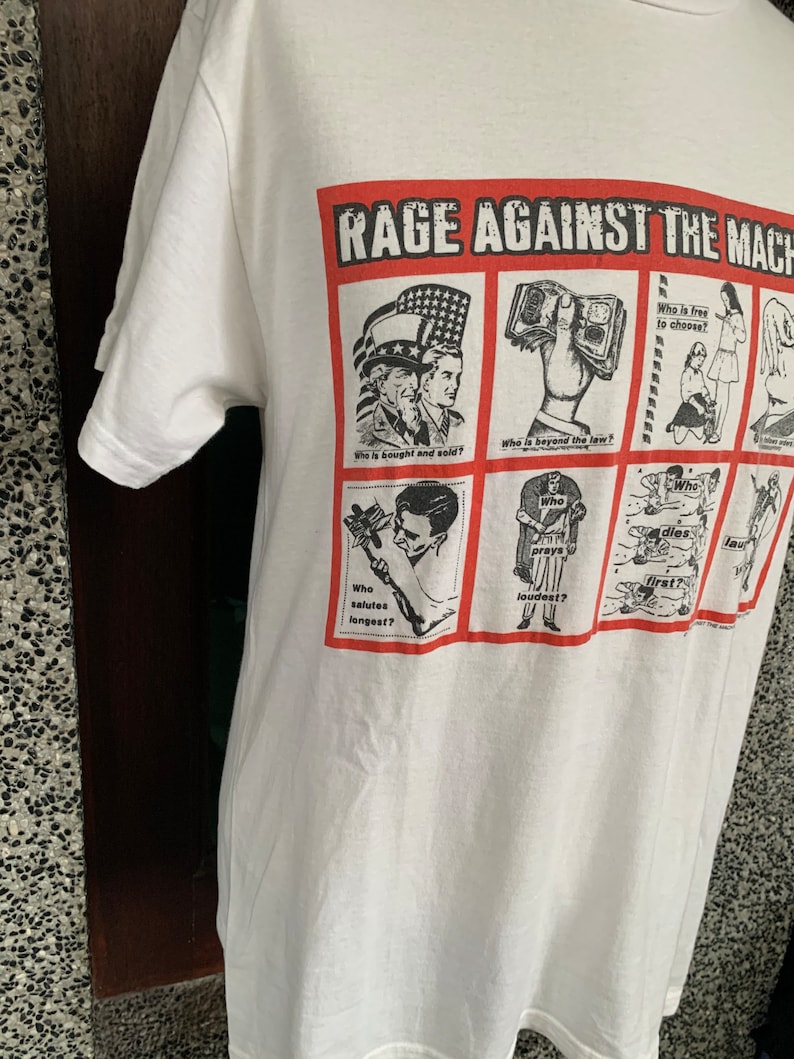 Vintage 90s RATM Rock Band T Shirt - Etsy