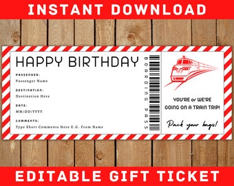 Fake Train Ticket - Etsy