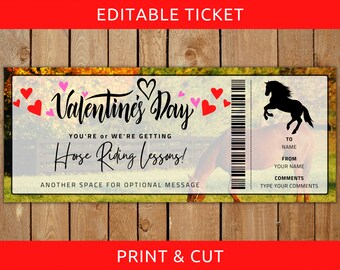 Horse Riding Gift Certificate | Etsy