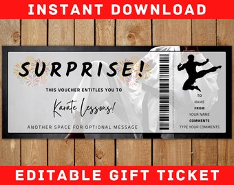 Karate Voucher - Etsy