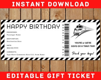 Fake Train Ticket - Etsy