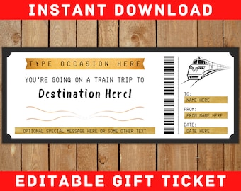 Fake Train Ticket - Etsy