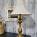 Lamp Golden Pedestal Light Embossed Lamp Vintage Gold Leaf Lamp Golden ...