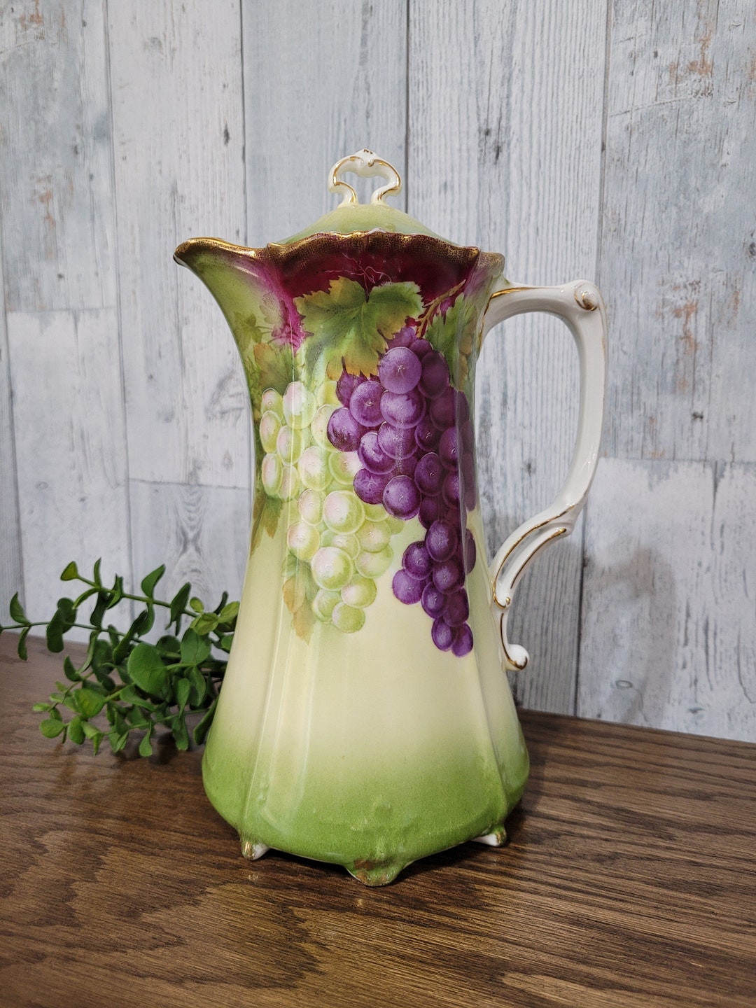 Vintage Bavarian Porcelain Pitcher - Etsy