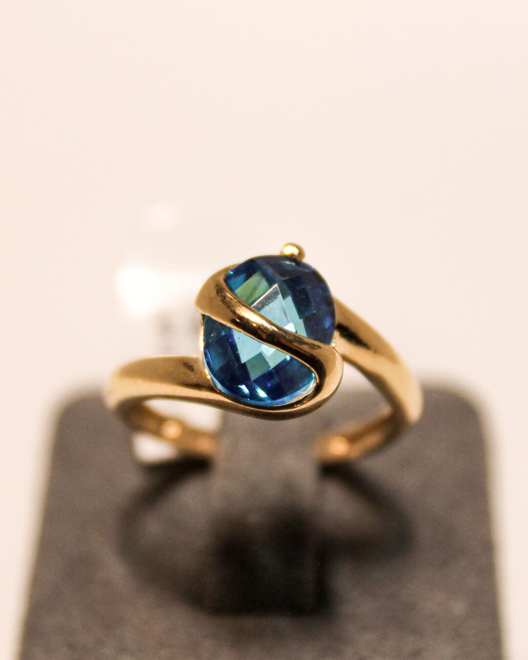 14K Solid Gold London Blue Topaz Ring, Natural Stone Ring, Best for ...