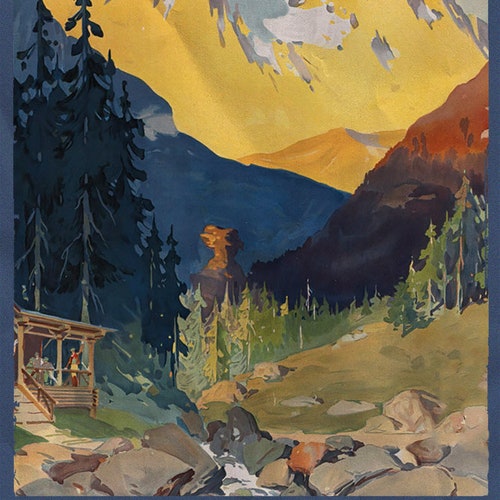 Vintage Val Royeaux Travel Poster - Etsy