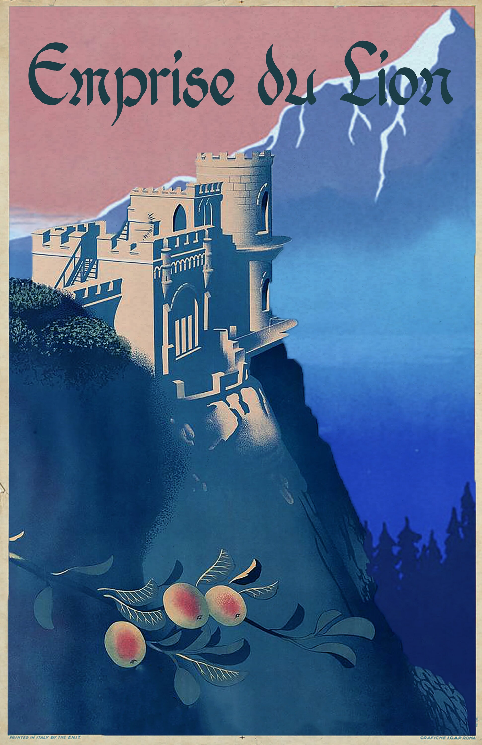 Emprise Du Lion Vintage Travel Poster - Etsy