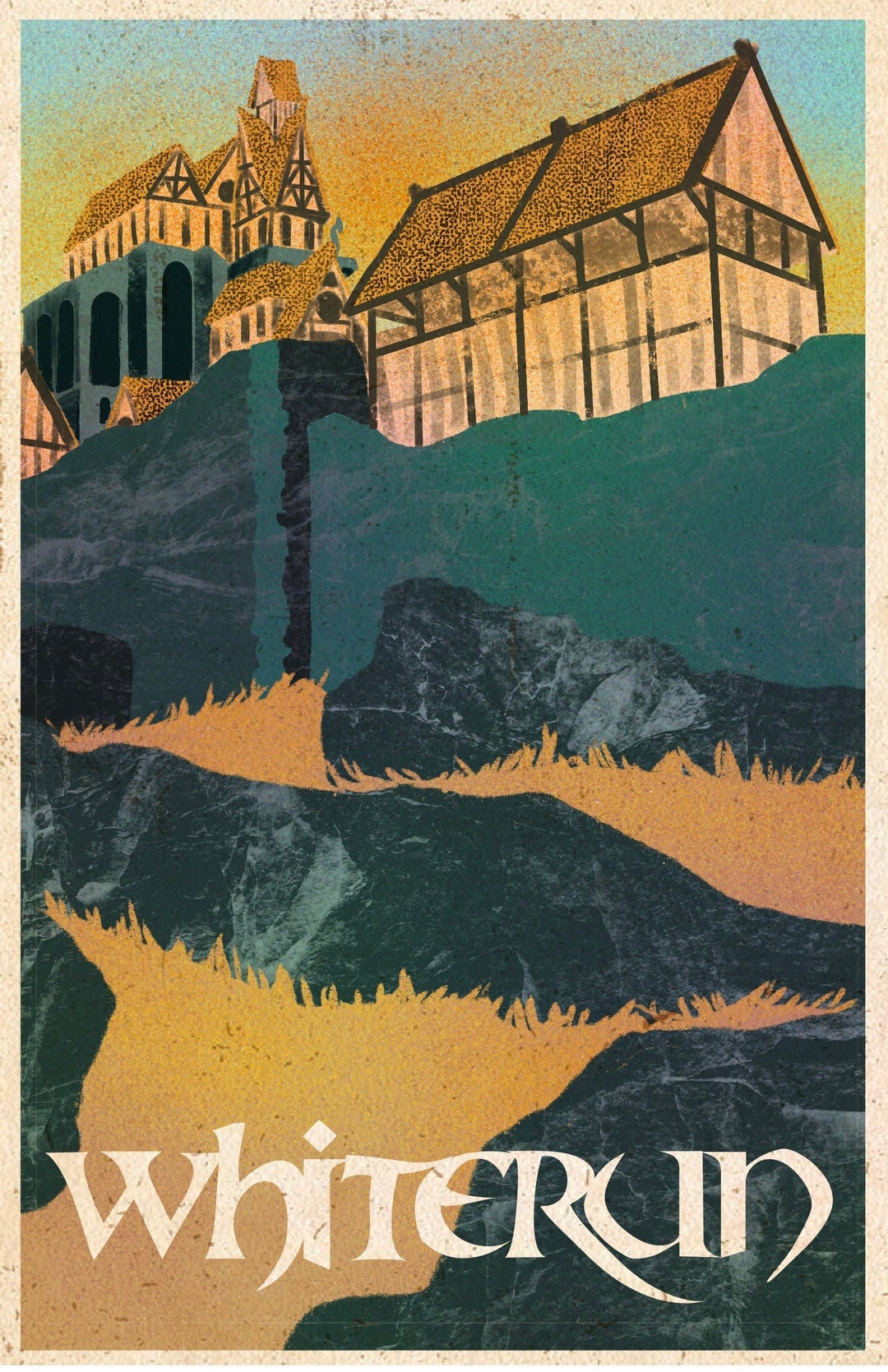 Whiterun Travel Poster - Etsy