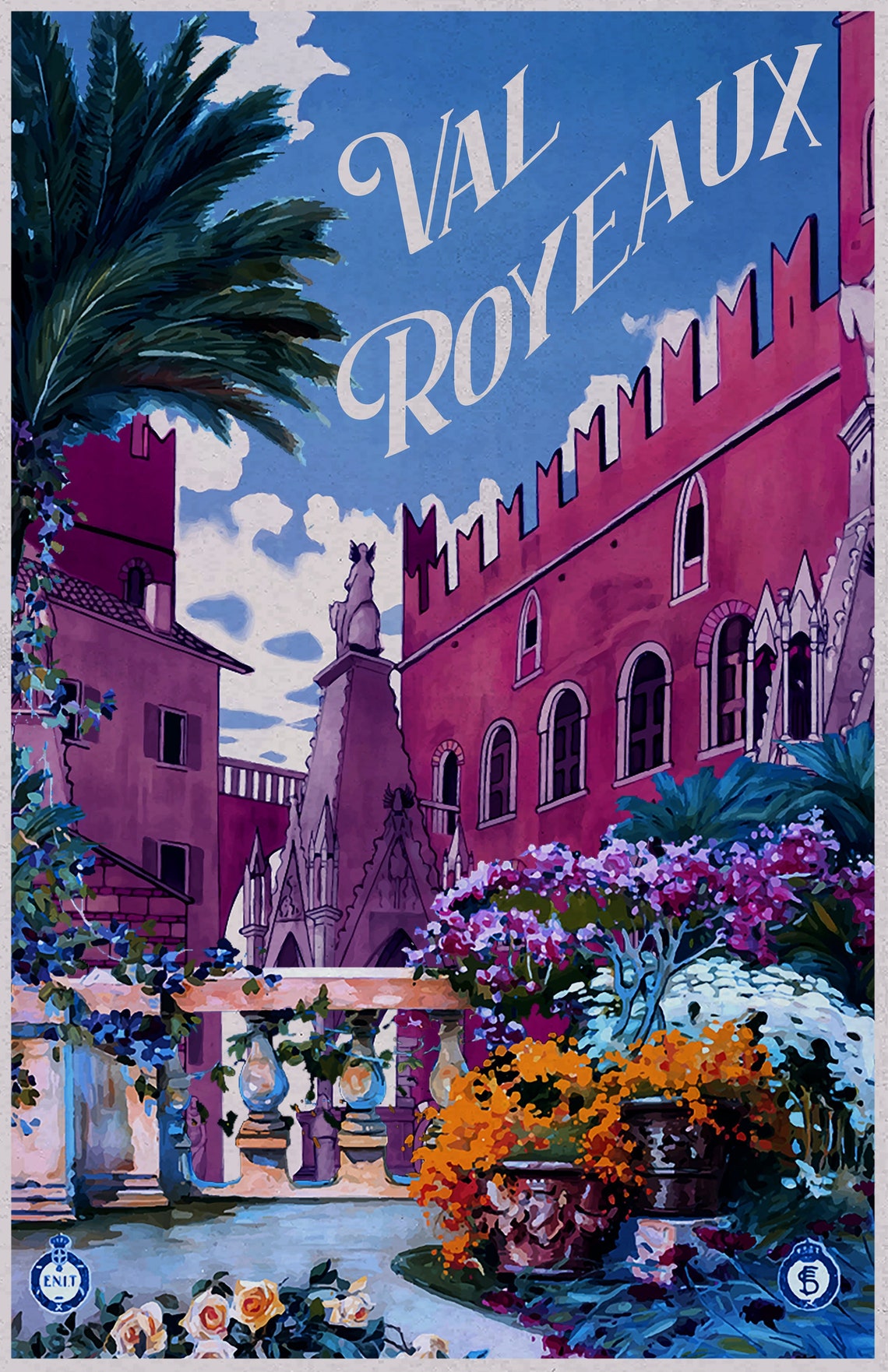 Vintage Val Royeaux Travel Poster - Etsy