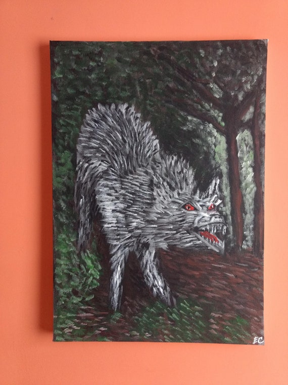 Maugrim Canvas Painting the Lion the Witch & the Wardrobe | Etsy