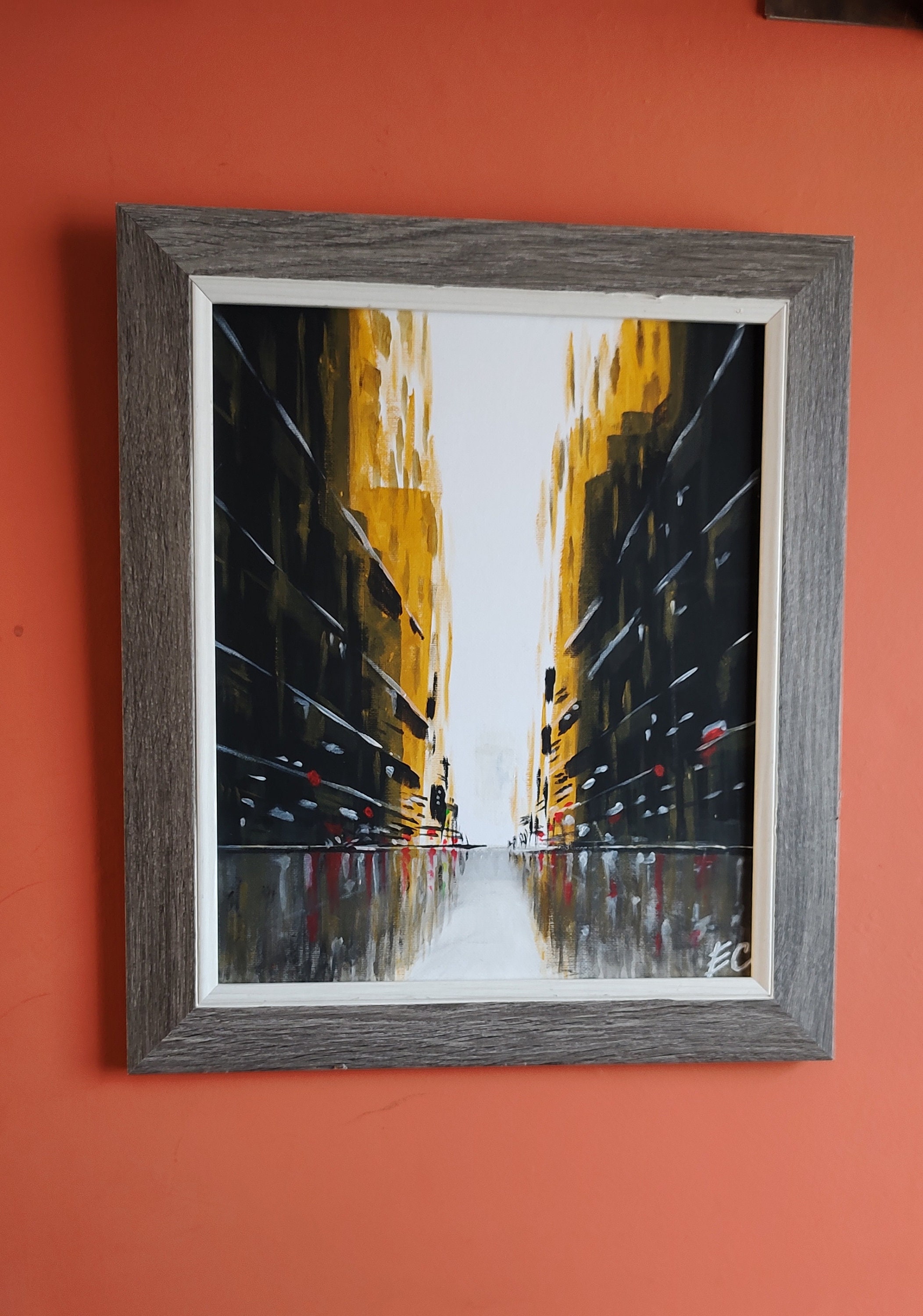 Abstract Cityscape - Acrylic Painting - Etsy