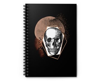 Skull Spiral Notebook - Etsy