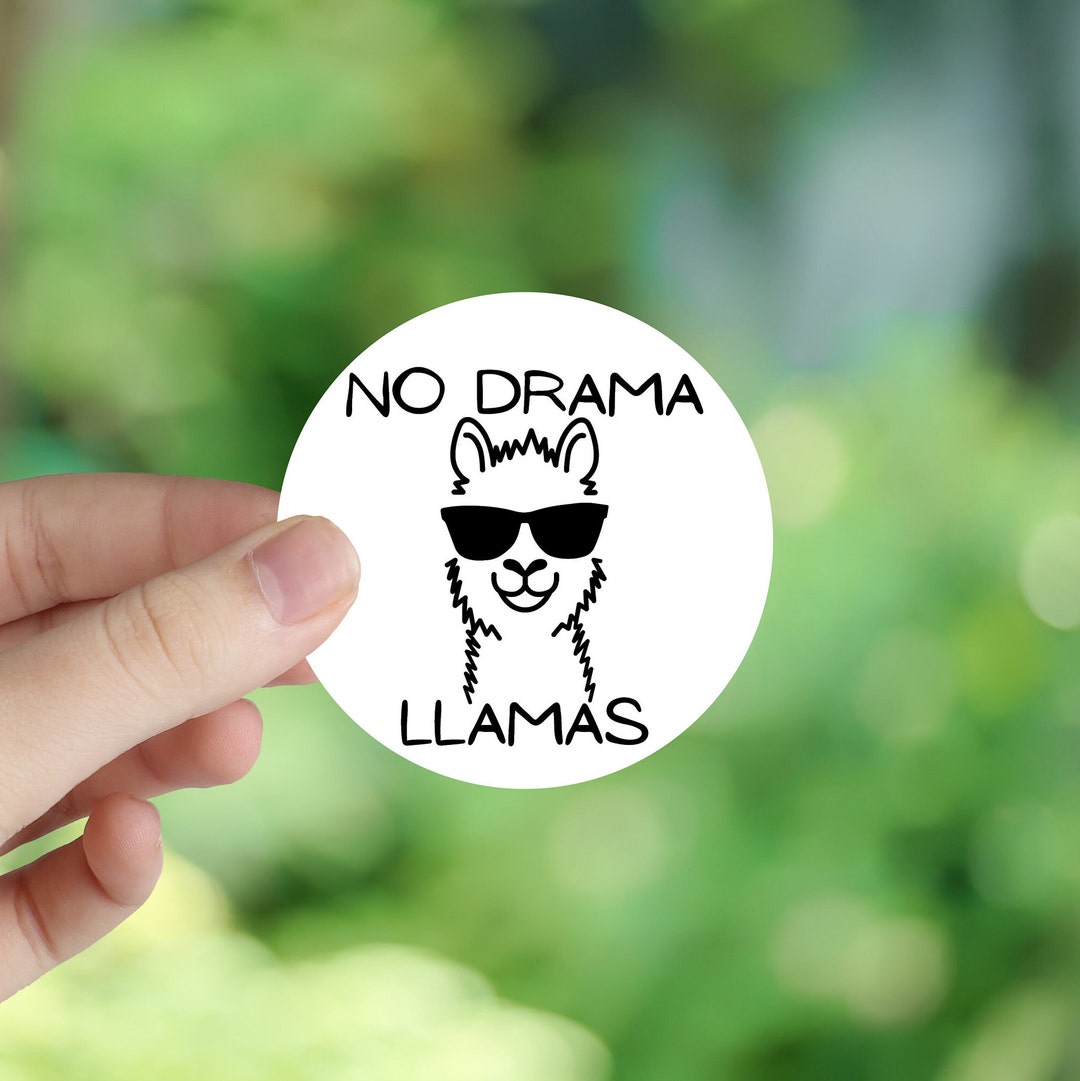 Drama Llama Sticker | Laminated Vinyl Sticker - Etsy