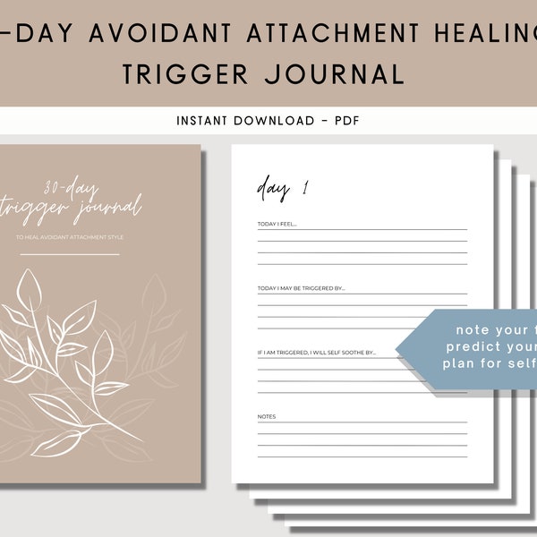 Avoidant Attachment Workbook - Etsy