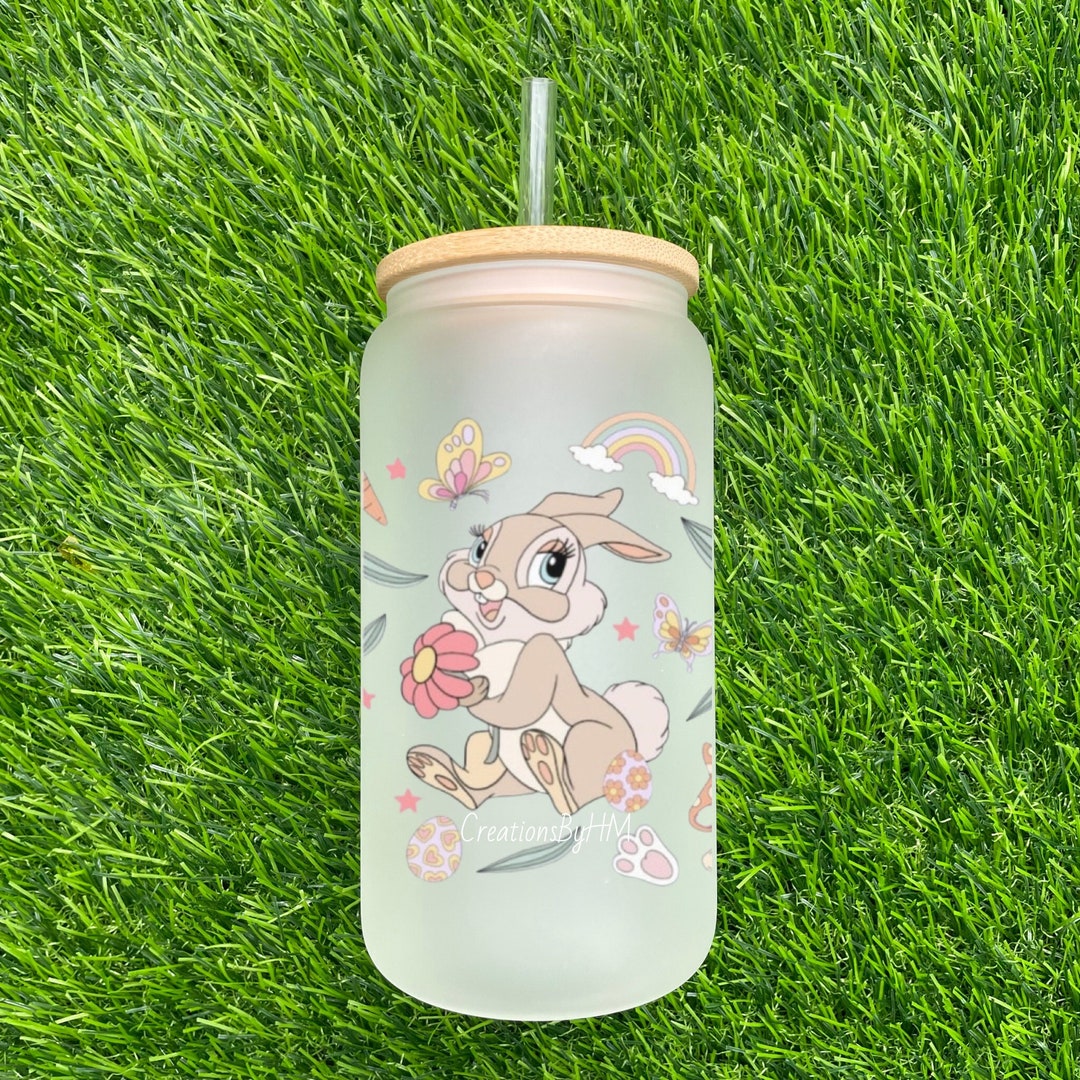 Cute Easter Bunny Glass Cup - Etsy