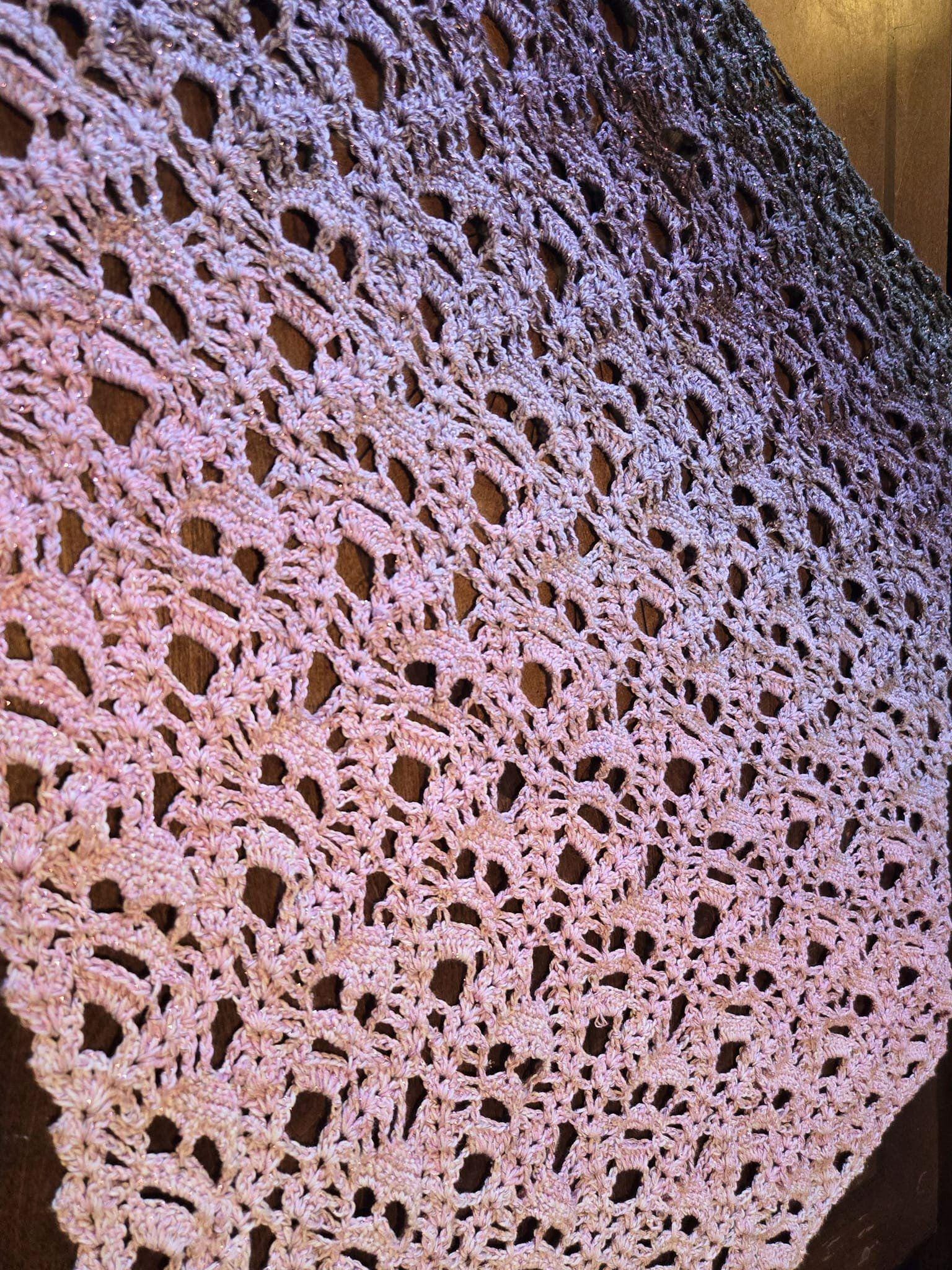 CUSTOM Made-to-order Shawl: Lost Souls Pattern triangle - Etsy