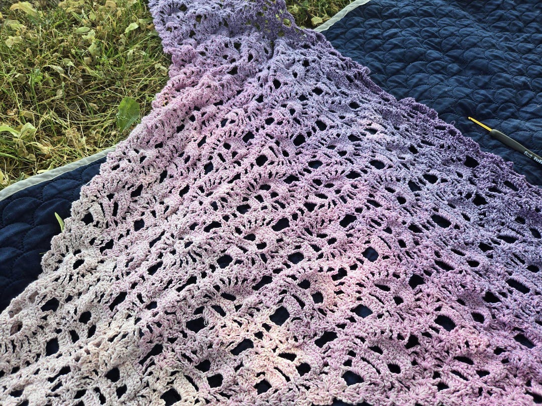 CUSTOM Made-to-order Shawl: Lost Souls Pattern triangle - Etsy