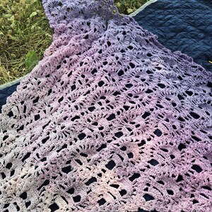 CUSTOM Made-to-order Shawl: Lost Souls Pattern triangle - Etsy