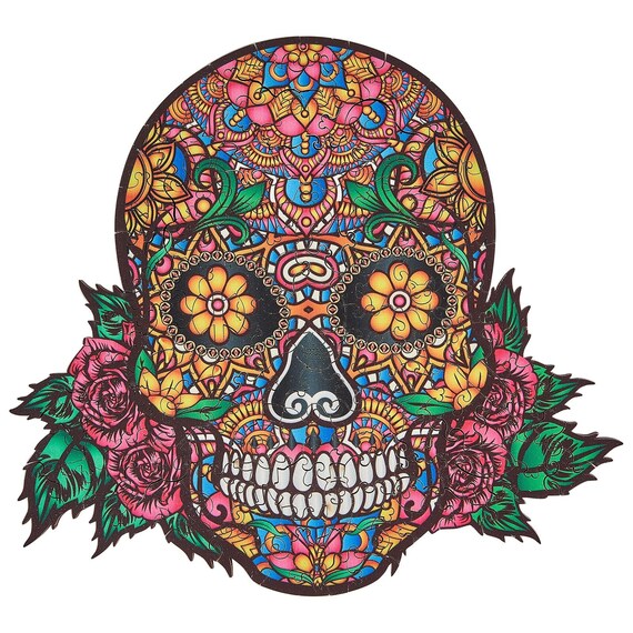 Sugar Skull Puzzle Glow In The Dark Sugar Skull Puzzle For Halloween