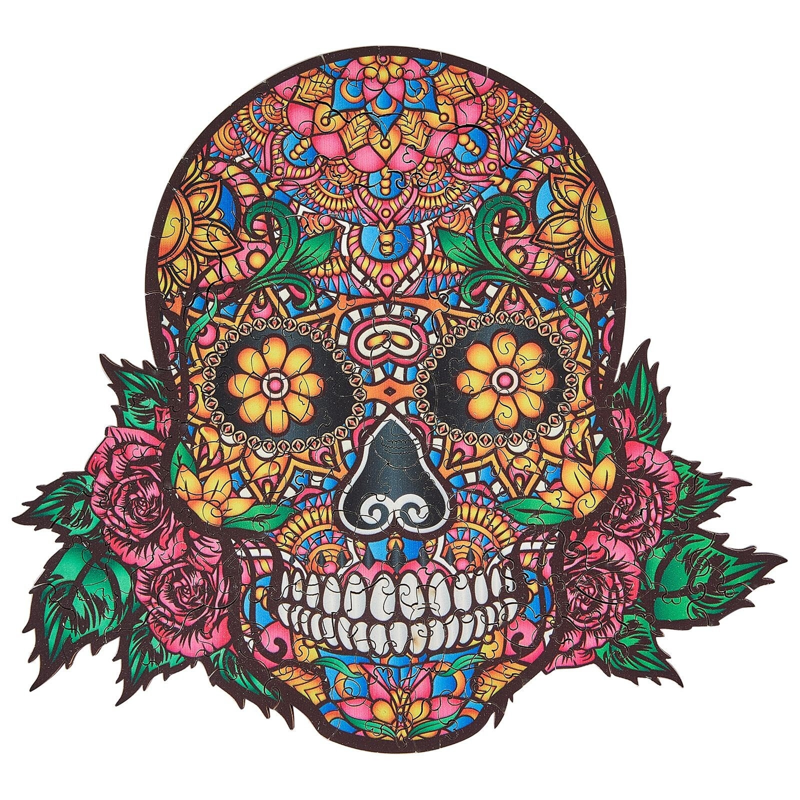 Sugar Skull Wooden Jigsaw Puzzle - Etsy