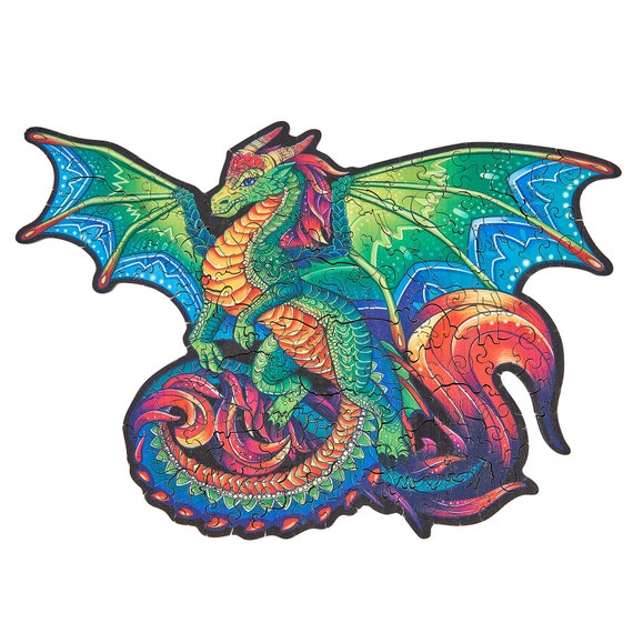 Dragon Wooden Jigsaw Puzzle | Etsy