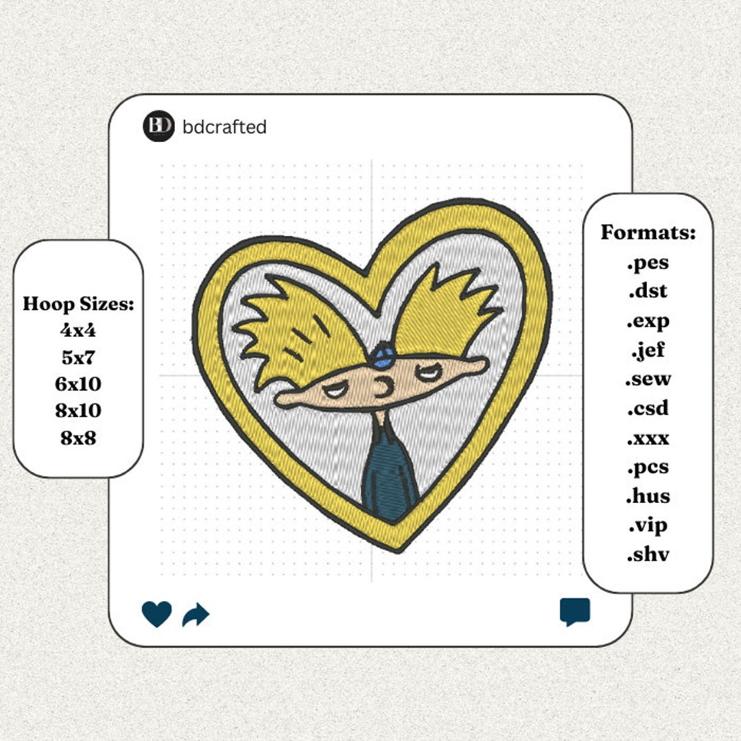 Helga's Locket Arnold Embroidery Design File 4x4 5x7 6x10 8x10 8x8 File ...