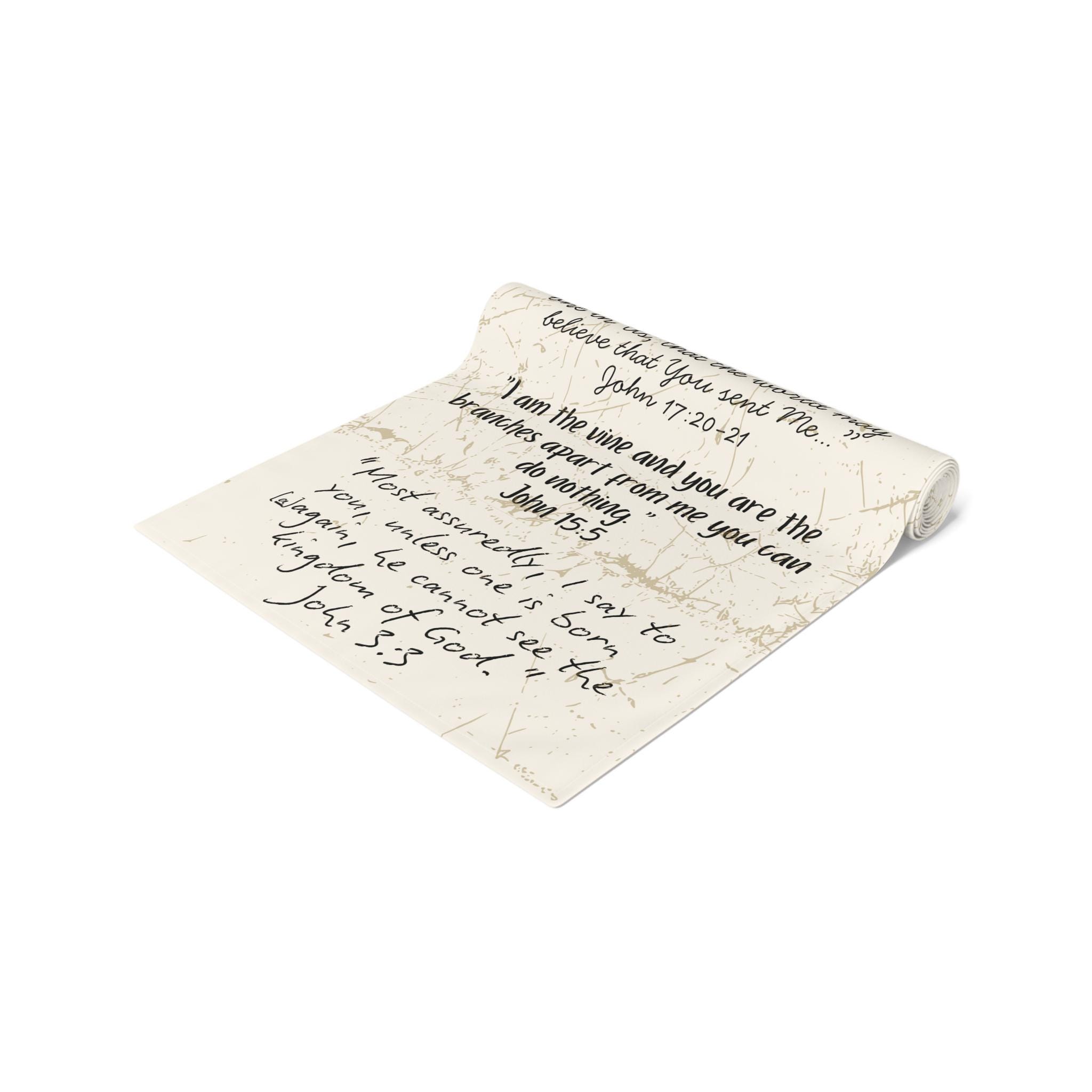 Bible Verse Jesus Quotes Table Runner Cotton Poly Jesus' Words Home ...