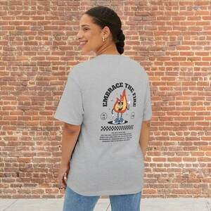 Holy Spirit Fire Shirt Oversized Boxy Tee Retro Art Christian Tshirt ...