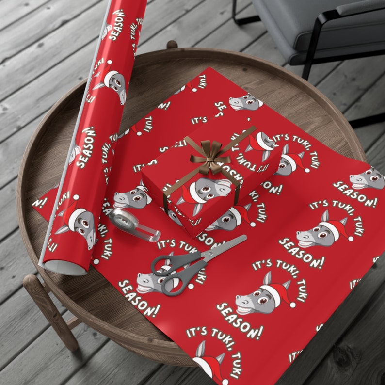 Silly Spanish Christmas Gift Wrap Funny Spanglish Wrapping Paper Tuki ...