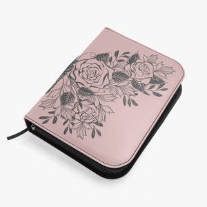 Pink Bible Cover With Butterfly Floral Art Personalized Stylish and ...