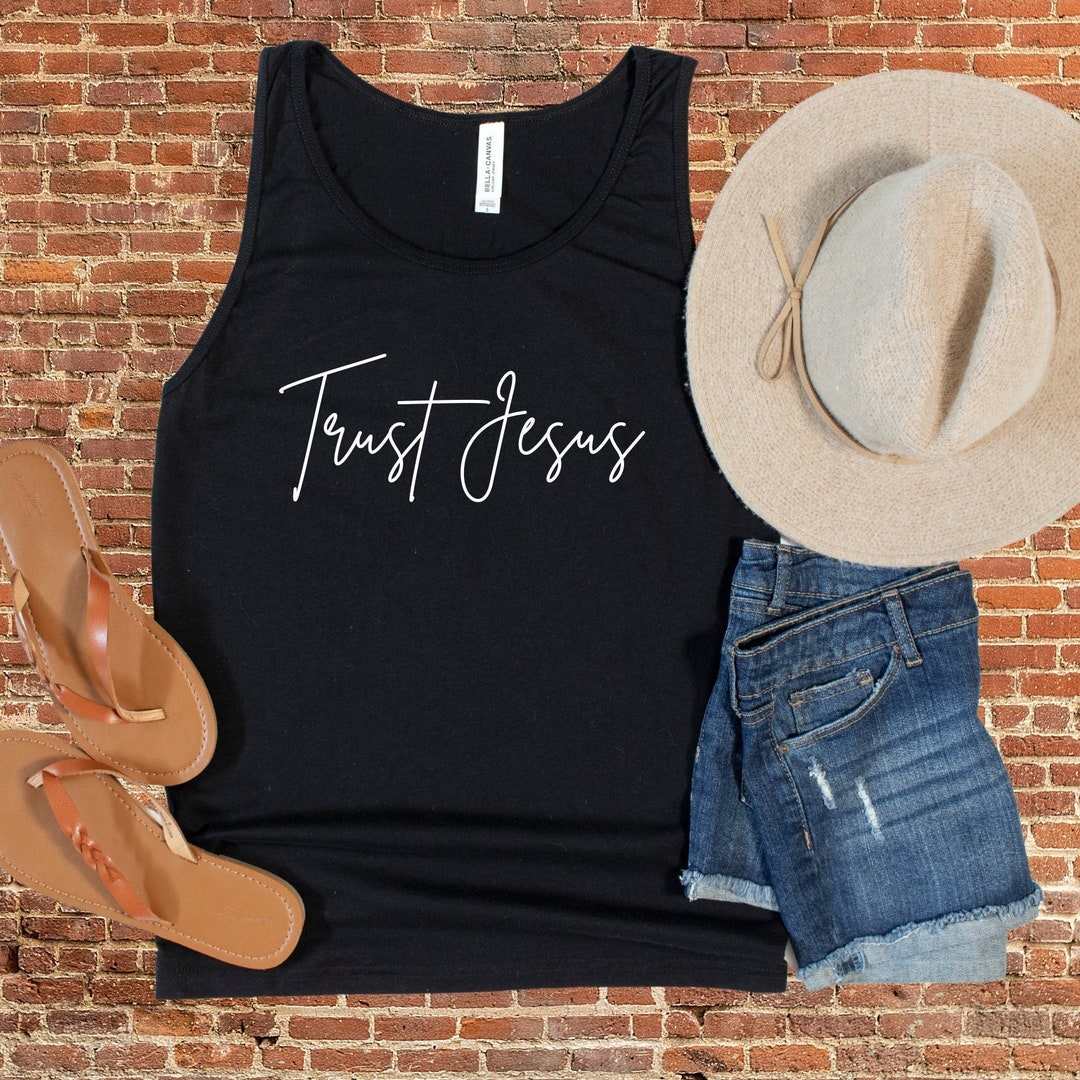 Trust Jesus Tank Top Summer VBS Shirt Cute Gospel Tee Christian Tank ...