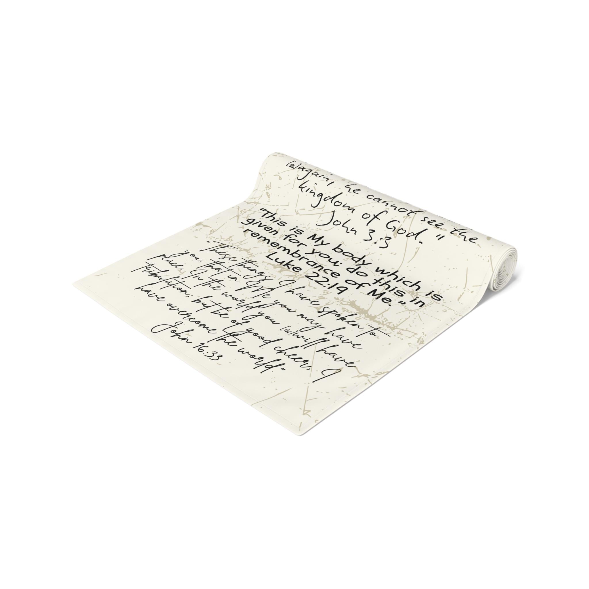Bible Verse Jesus Quotes Table Runner Cotton Poly Jesus' Words Home ...